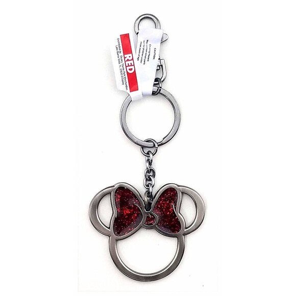 Disney | Accessories | Disney Parks Minnie Mouse Bow Icon Ears Keychain ...